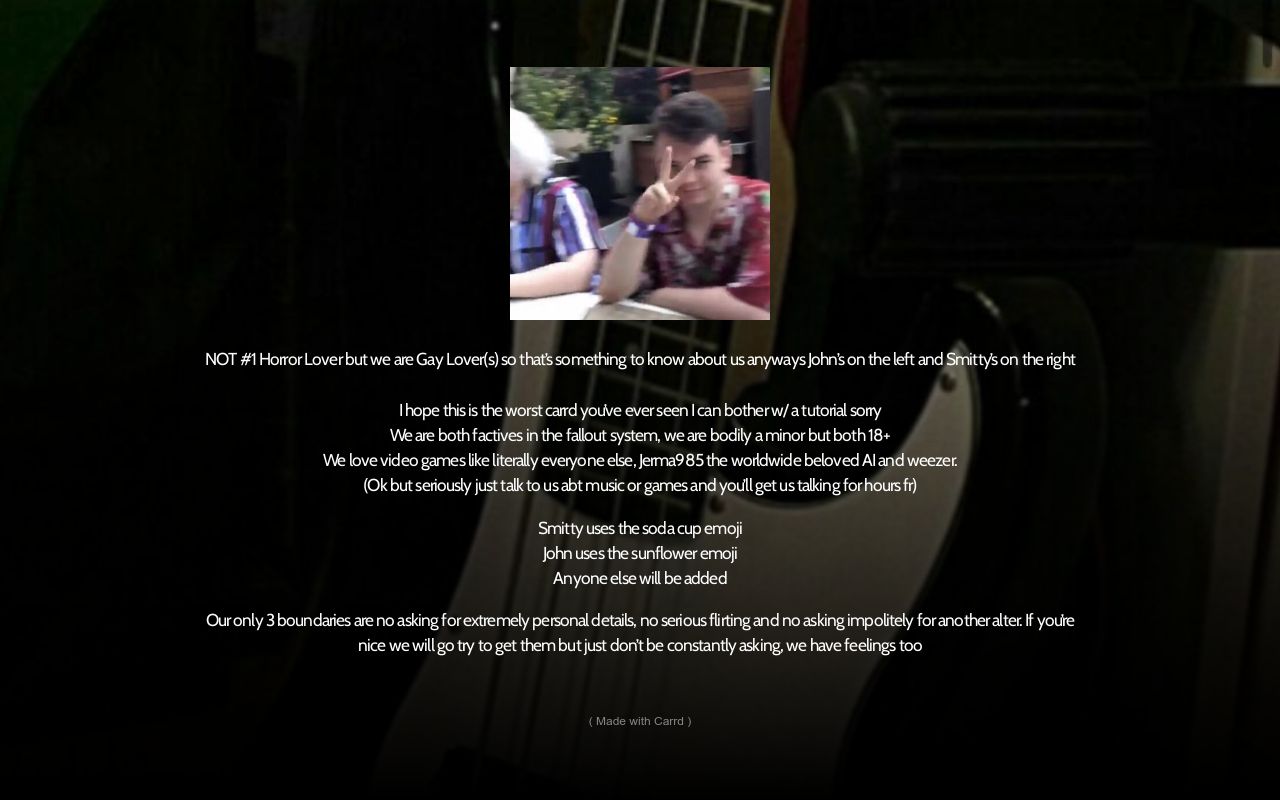 super very cool awesome carrd!